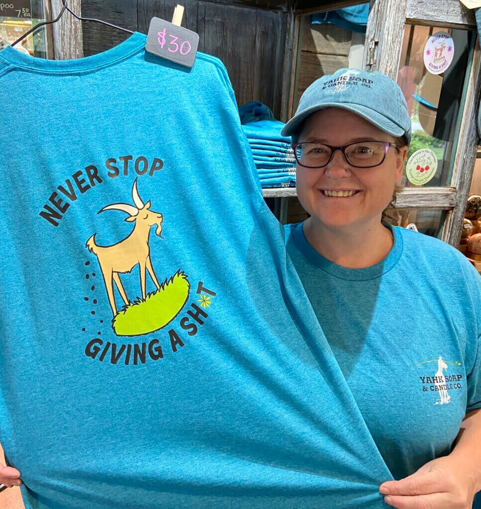 Never Stop Giving Tshirt - Yahk Soap & Candle Company